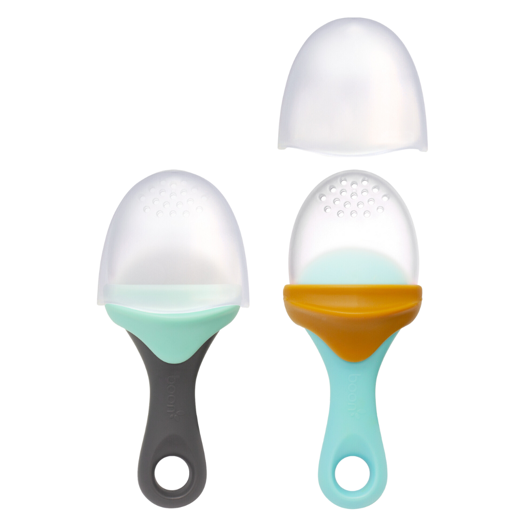 Boon Pulp Silicone Feeder & Teething Spoon | 2 Pack | TOMY – Busy Baby