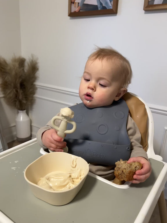 Silicone Teether & Training Spoon | BPA & BPS Free – Busy Baby
